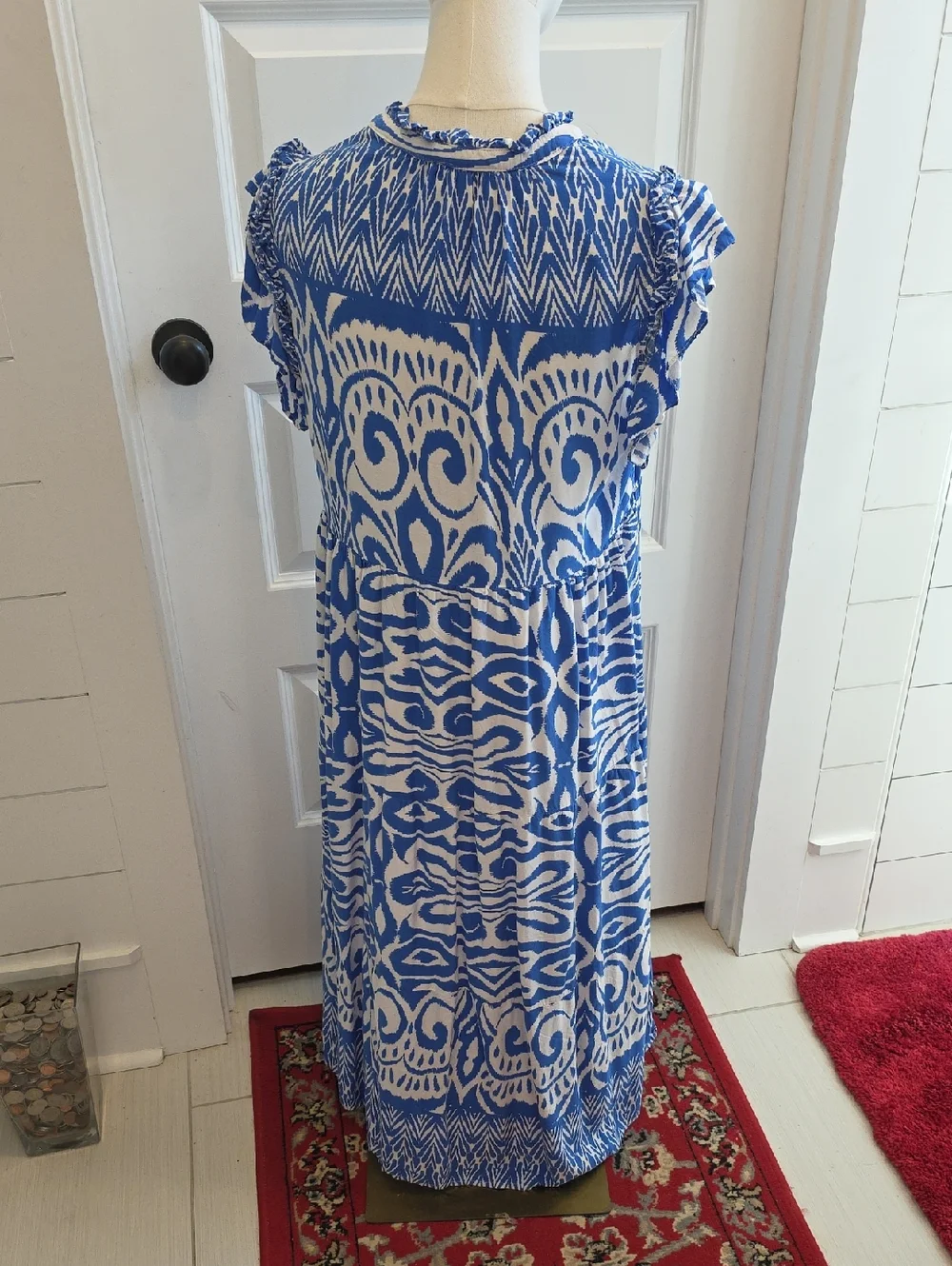 Umgee | Dresses | Umgee Blue And White Abstract Print Dress | Poshmark